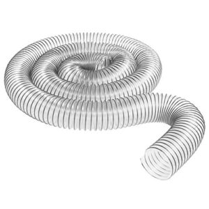 4 inch diameter x 10 foot long ultra flex clear vue heavy duty pvc dust debris and fume collection hose made in usa!