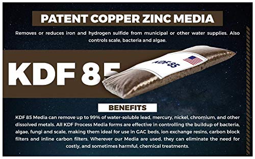 Premier Water Systems KDF 85 + Catalytic Carbon Water Filter 2.5" x 20" Fits Slim Blue Standard 20" Housing | Commercial RO, Hydroponics