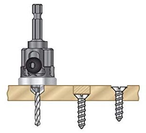 Amana Tool - (55293) Carbide Tipped 82° Countersink with Adjustable Low Friction Depth Stop, 3/8 Dia x 7/64 Drill Dia x 1/4 In