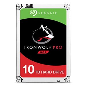 seagate ironwolf pro 10tb nas internal hard drive hdd – 3.5 inch sata 6gb/s 7200 rpm 256mb cache for raid network attached storage, data recovery rescue service (st10000ne0004)