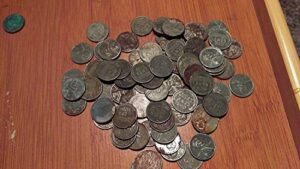 full roll of 1943 circulated steel pennies by us mint