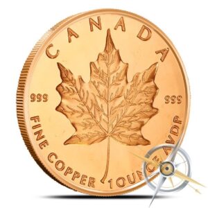 maple leaf 1 oz copper round coin_ab