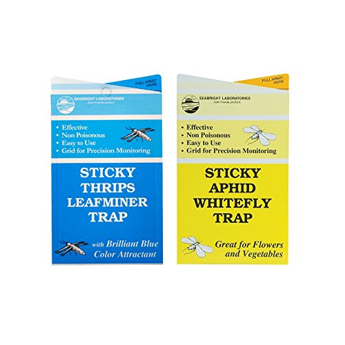 Sticky Thrips Leafminer Traps (15 pcs) and Yellow Sticky Aphid Whitefly Traps (15pcs)