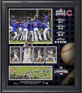 chicago cubs 2016 mlb world series champions framed 15" x 17" collage - mlb player plaques and collages