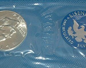 1974 S -S Uncirculated Eisenhower"Blue Pack" Silver Dollar with Original Packaging $1 Brilliant Uncirculated US Mint