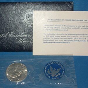 1974 S -S Uncirculated Eisenhower"Blue Pack" Silver Dollar with Original Packaging $1 Brilliant Uncirculated US Mint