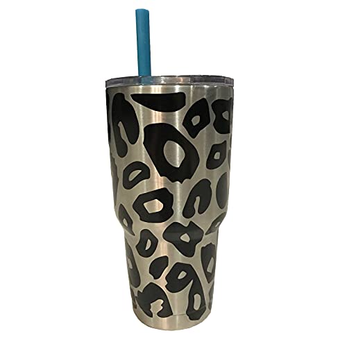 Cheetah Animal Print Decal for YETI Rambler Tumbler 20 oz 30 oz Sticker RTIC Ozark Boss