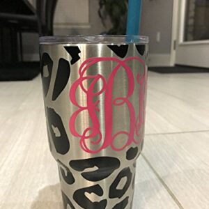 Cheetah Animal Print Decal for YETI Rambler Tumbler 20 oz 30 oz Sticker RTIC Ozark Boss