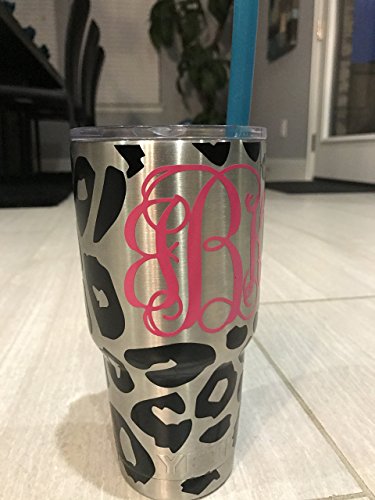 Cheetah Animal Print Decal for YETI Rambler Tumbler 20 oz 30 oz Sticker RTIC Ozark Boss