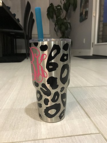 Cheetah Animal Print Decal for YETI Rambler Tumbler 20 oz 30 oz Sticker RTIC Ozark Boss