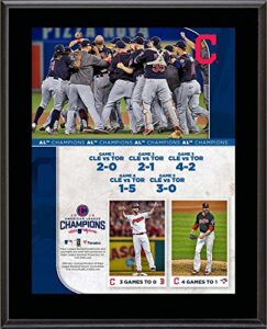 cleveland indians 2016 mlb american league champions 10.5" x 13" sublimated plaque - mlb team plaques and collages