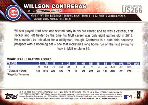 2016 Topps Update Baseball #US266 Willson Contreras Rookie Card