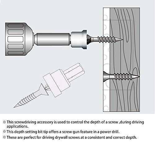 AUTOTOOLHOME 10pcs Drywall Screw Bits Setter PH2 Magnetic Extension Drill Bit Holder for Plasterboard