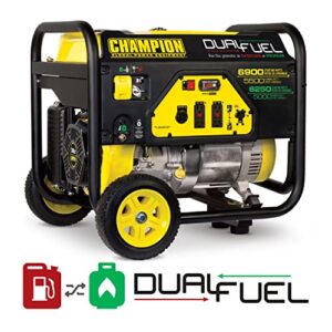 Champion Power Equipment 100231 6900/5500-Watt Dual Fuel Portable Generator with Wheel Kit