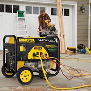 Champion Power Equipment 100231 6900/5500-Watt Dual Fuel Portable Generator with Wheel Kit