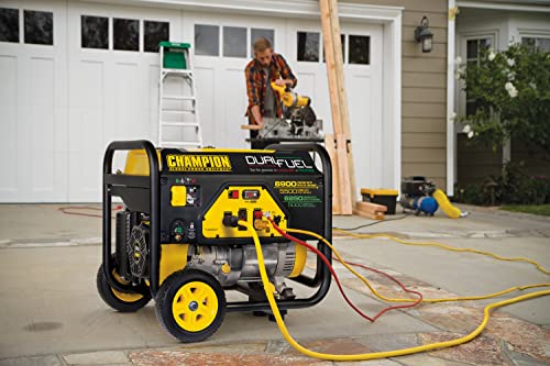 Champion Power Equipment 100231 6900/5500-Watt Dual Fuel Portable Generator with Wheel Kit