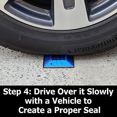 Blue Reflective Road Driveway Marker (2 Pack) - Fire Hydrant Blue Pavement Markers - DOT Peel-N-Stick Blue Reflective Road Marker