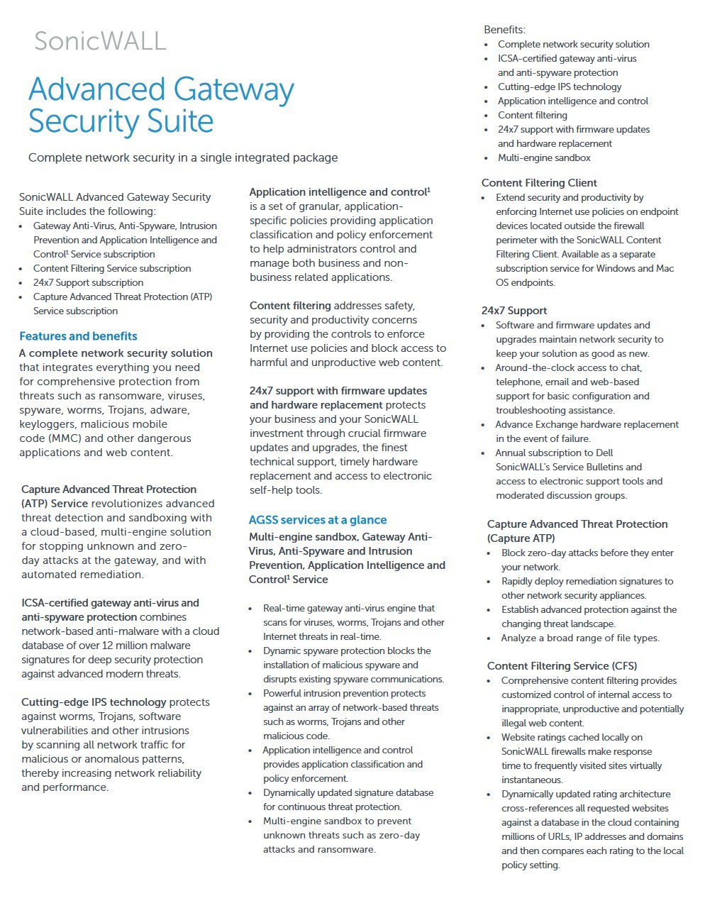 Dell SonicWALL 01-SSC-4429 Comprehensive Gateway Security Suite for NSA 3600 1-Year