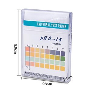 PH Test Strips,100 PH Strips Universal (ph 0~14),Litmus Paper PH Test Strips | Water Test Kit for Aquarium, Pool, Spa, Well & Tap Water,High Sensitivity Test Strips