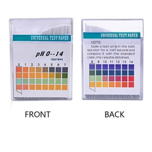 PH Test Strips,100 PH Strips Universal (ph 0~14),Litmus Paper PH Test Strips | Water Test Kit for Aquarium, Pool, Spa, Well & Tap Water,High Sensitivity Test Strips