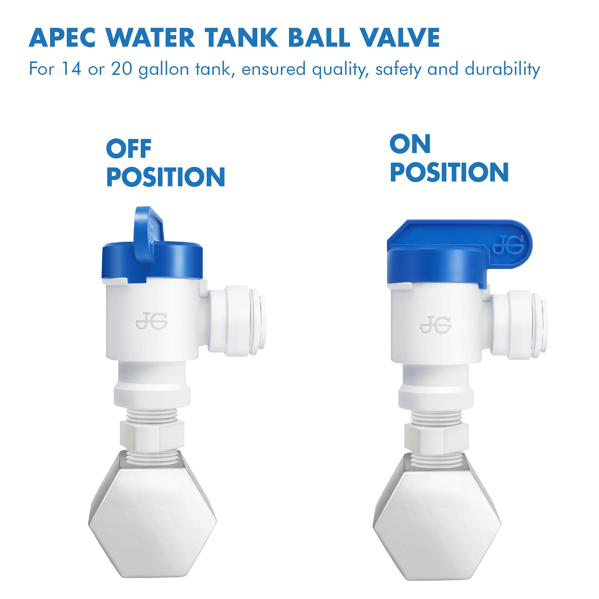 APEC Water Systems Tank Ball Valve (3/4"" NPTF, 3/8"" Output) (TBVAL34-38)