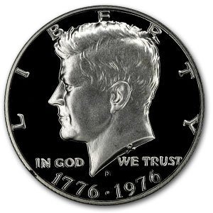 1976 s 40% silver kennedy half dollar gem proof half dollar brilliant uncirculated (1/2) pf-68 us mint