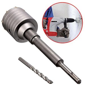 Hanperal Hole Saw Kit for SDS Plus, 65mm SDS Plus Shank Hole Saw Cutter Concrete Cement Stone Wall Drill Bit