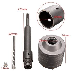 Hanperal Hole Saw Kit for SDS Plus, 65mm SDS Plus Shank Hole Saw Cutter Concrete Cement Stone Wall Drill Bit