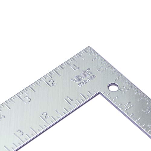 VINCA SCLS-1208 Carpenter L Framing Steel Square 8 inch x 12 inch Measuring Layout Tool