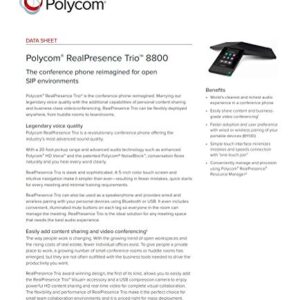 Polycom 2200-66070-001 RealPresence Trio 8800 Conference VoIP phone BT Interface