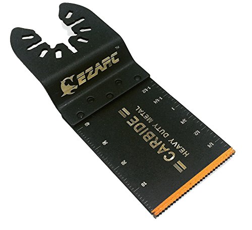 EZARC Oscillating Saw Blades, Carbide Multitool Blades Heary Duty for Hard Material, Metal, Nails. Bolts. Screws, 3-Pack