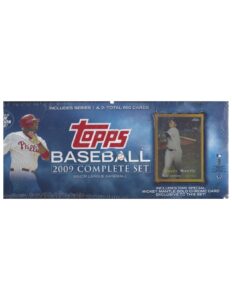 2009 topps baseball complete factory sealed set 660 cards with 1957 exclusive mickey mantle chrome refractor card