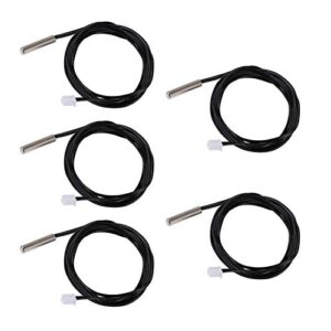 10k temperature sensor probe, drok 5pcs 1 meter waterproof temp sensor probe, stainless steel 3950 ntc temp sensor probe, digital temperature transmitter extension cable