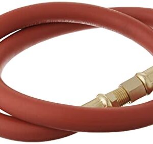 Milton 2760-3LH Air Leader Hose, 3/8" x 3 ft. Rubber Hose - 1/4" NPT Brass Ends - 300 Max PSI