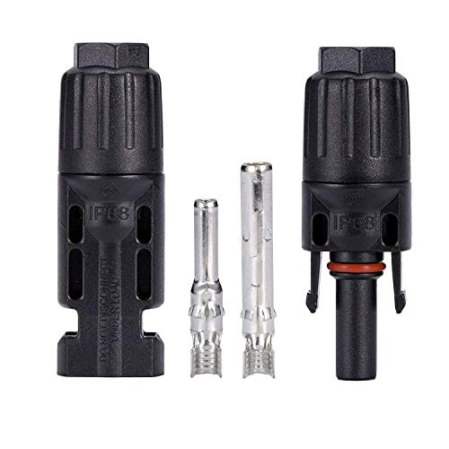 Sunway Solar Panel Cable Connectors 8pairs for Connecting Solar Connector Adapters with Assembly Tool Spanners for Connecting Solar Panels Extension Cable, 10 awg PV Wire,Solar Controller Regulator