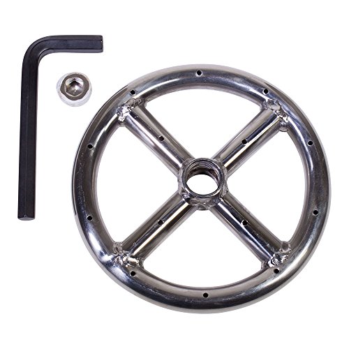 Celestial 6" Round Fire Pit Burner Ring, Stainless Steel, Single Ring