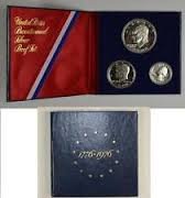 1976 s 3 piece proof set in original packaging from us mint proof