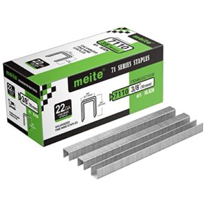 meite 22g71s38 22 gauge 71 series 3/8" crown wide 3/8" leg length galvanized staples for upholstery stapler 10,020 pcs/box (1 box)