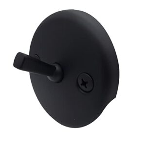 Westbrass R92-62 3-1/8" Trip Lever Tub Trim Set with 2-Hole Overflow Faceplate, Matte Black