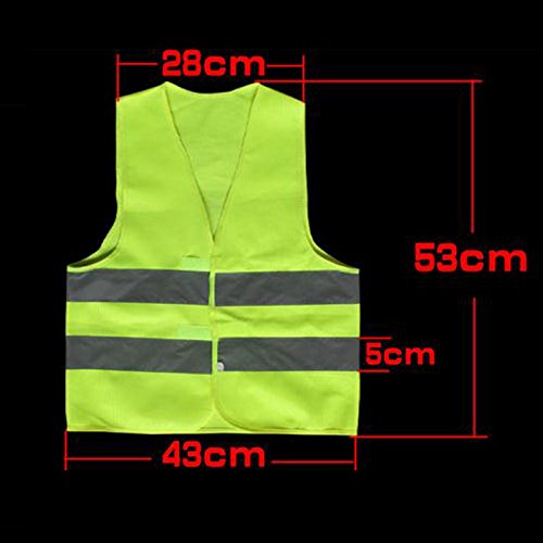 AngelicaAP High Visibility Kids Safety Vest, Children Waistcoat Vest Grey Reflective Strips Traffic Clothes for Child