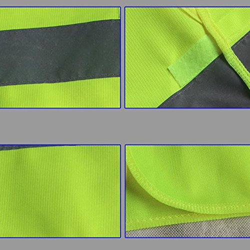 AngelicaAP High Visibility Kids Safety Vest, Children Waistcoat Vest Grey Reflective Strips Traffic Clothes for Child