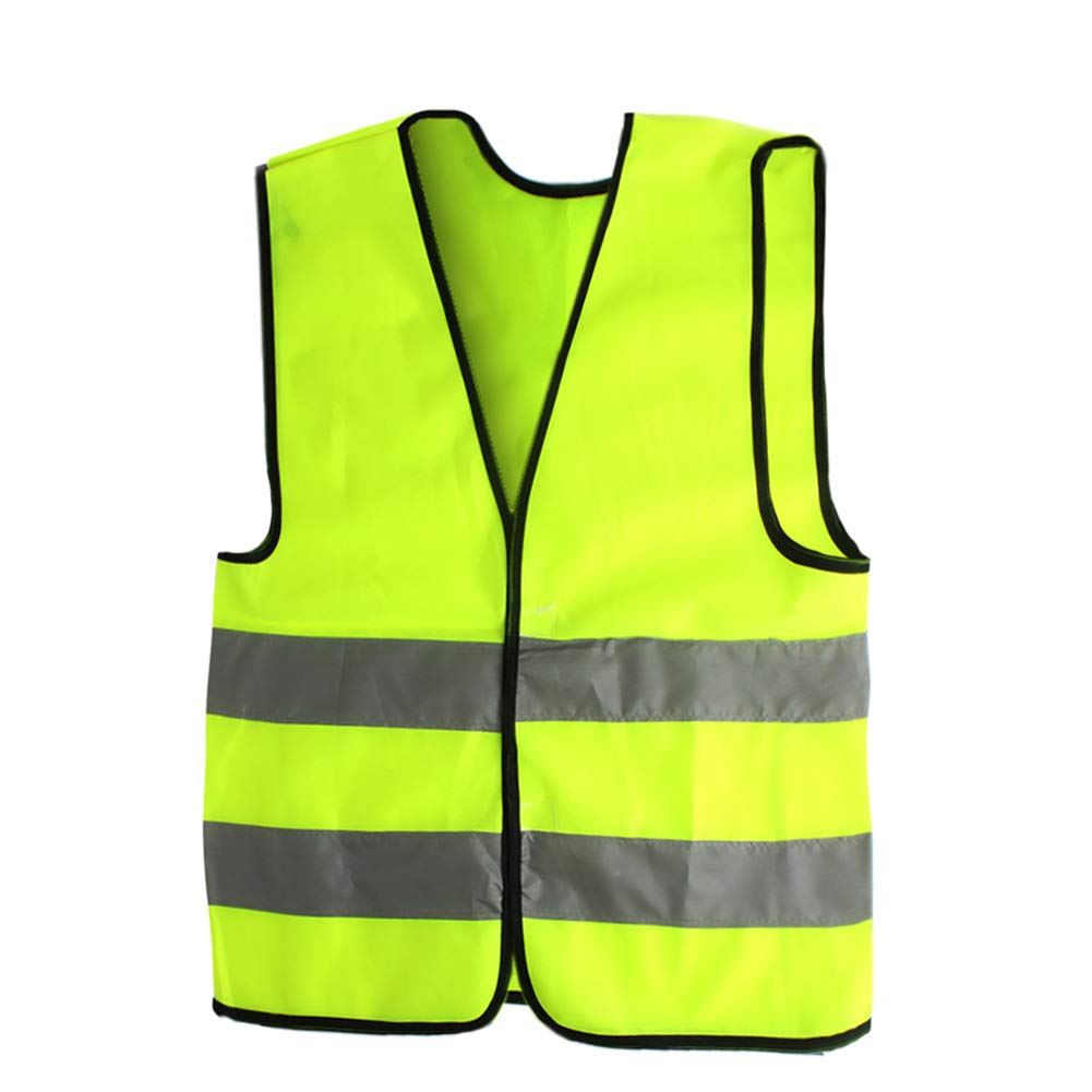 AngelicaAP High Visibility Kids Safety Vest, Children Waistcoat Vest Grey Reflective Strips Traffic Clothes for Child