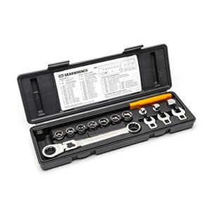 gearwrench 15 pc. serpentine belt tool set with locking flex head ratcheting wrench - 89000