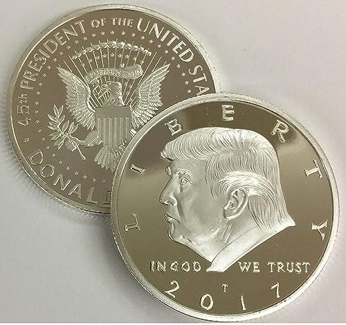 2017 President Donald Trump Inaugural Silver EAGLE Commemorative Novelty Coin 38mm. 45th President of the United States of America CERTIFICATE OF AUTHENTICITY