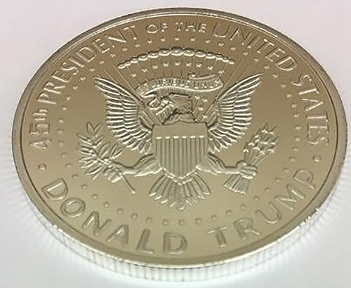 2017 President Donald Trump Inaugural Silver EAGLE Commemorative Novelty Coin 38mm. 45th President of the United States of America CERTIFICATE OF AUTHENTICITY