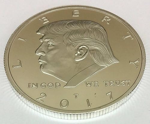 2017 President Donald Trump Inaugural Silver EAGLE Commemorative Novelty Coin 38mm. 45th President of the United States of America CERTIFICATE OF AUTHENTICITY