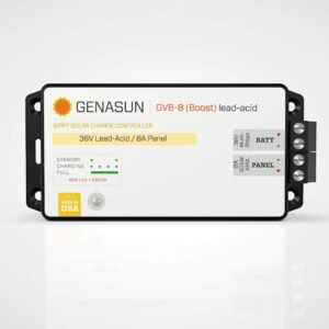 Genasun GVB-8-Pb-36V, 8 A (Input) 325 W Solar Panel, Voltage Boosting MPPT Solar Charge Controller for 36 V Lead-Acid Battery