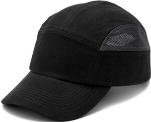 pyramex safety hp50011 hp500 baseball bump cap, black & gray