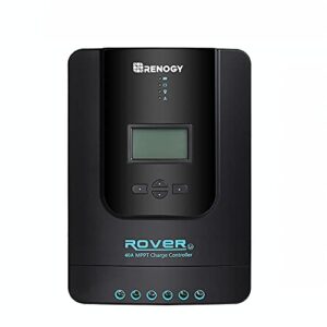 renogy rover 40 amp 12v/24v dc input mppt solar charge controller auto parameter adjustable lcd display solar panel regulator fit for gel sealed flooded and lithium battery