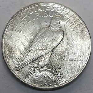 1924 P Silver Peace Dollar Dollar AU Fine Details Condition